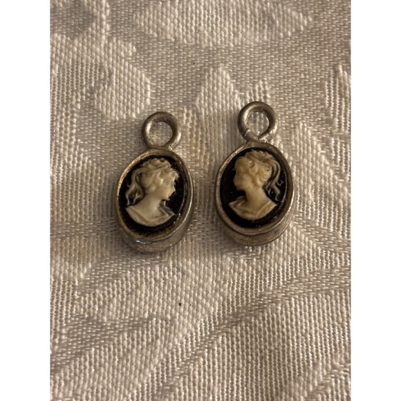 cameo | Jewelry | Vintage Pair Of Cameo Charmpendent Stamped Eh Silver ...